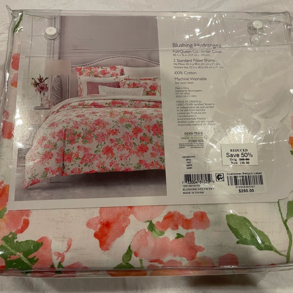 Sky | Bedding | Sky Blushing Hydrangea Comforter Cover Set Fullqueen ...